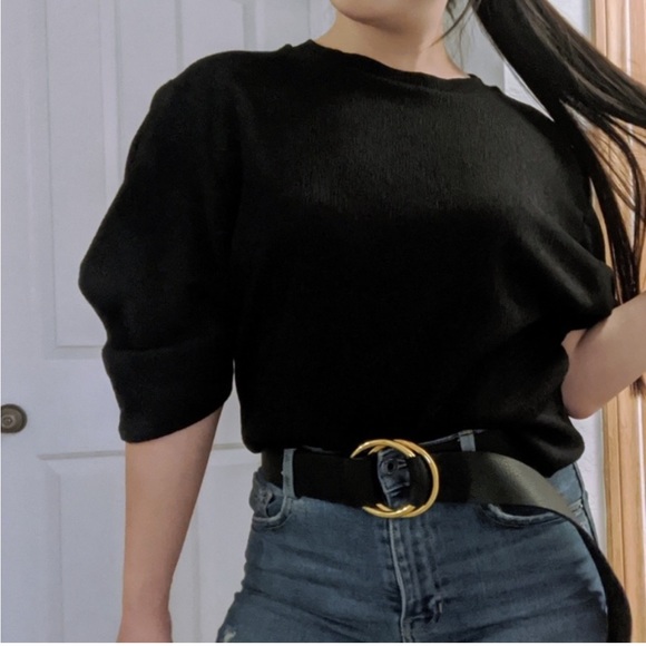 Zara | Tops | Zara Black Texture Top | Poshmark